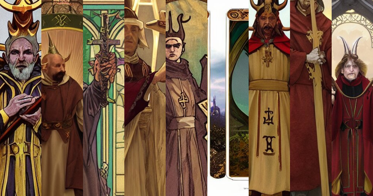 Lexica - An extremely detailed tarot card of a horned demon cleric ...