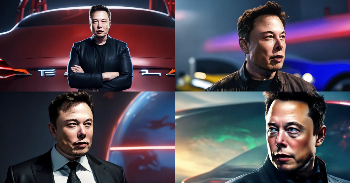 Lexica - Elon musk disapointed, big tesla logo in front of him, 4k, 3d ...