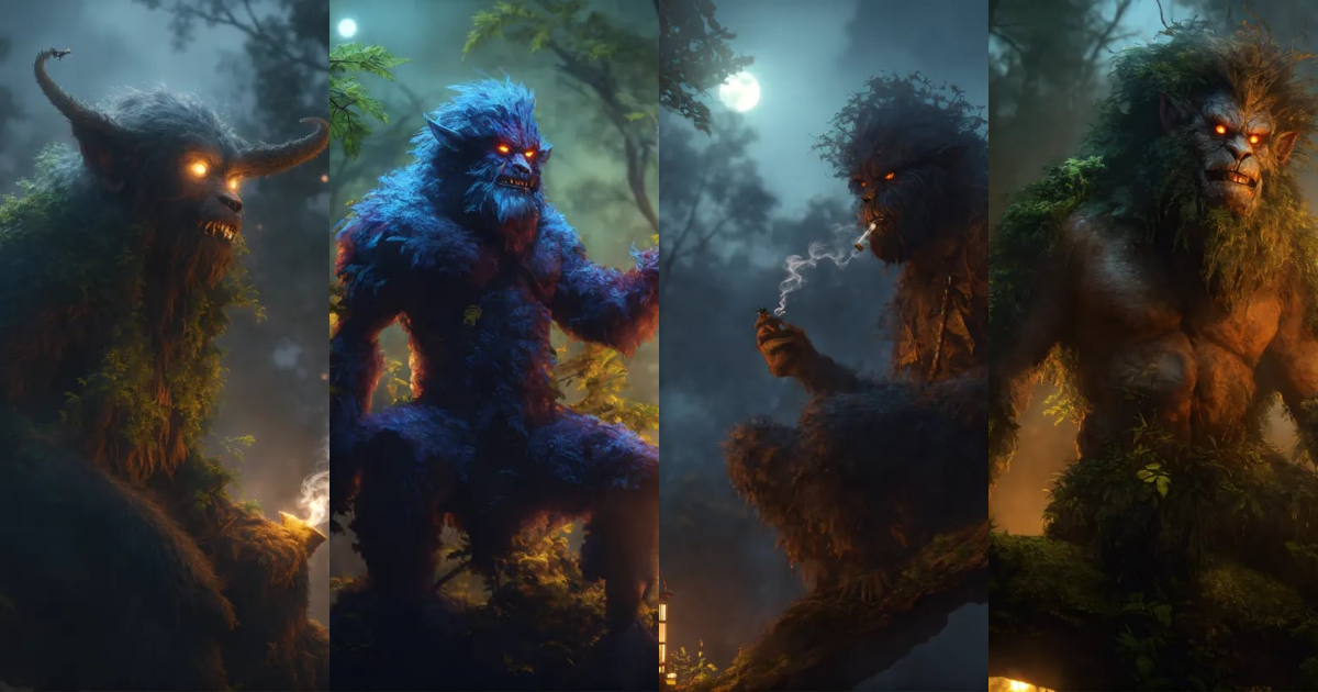 Lexica - Kapre philippines scary hairy humanoid monster smoking a ...