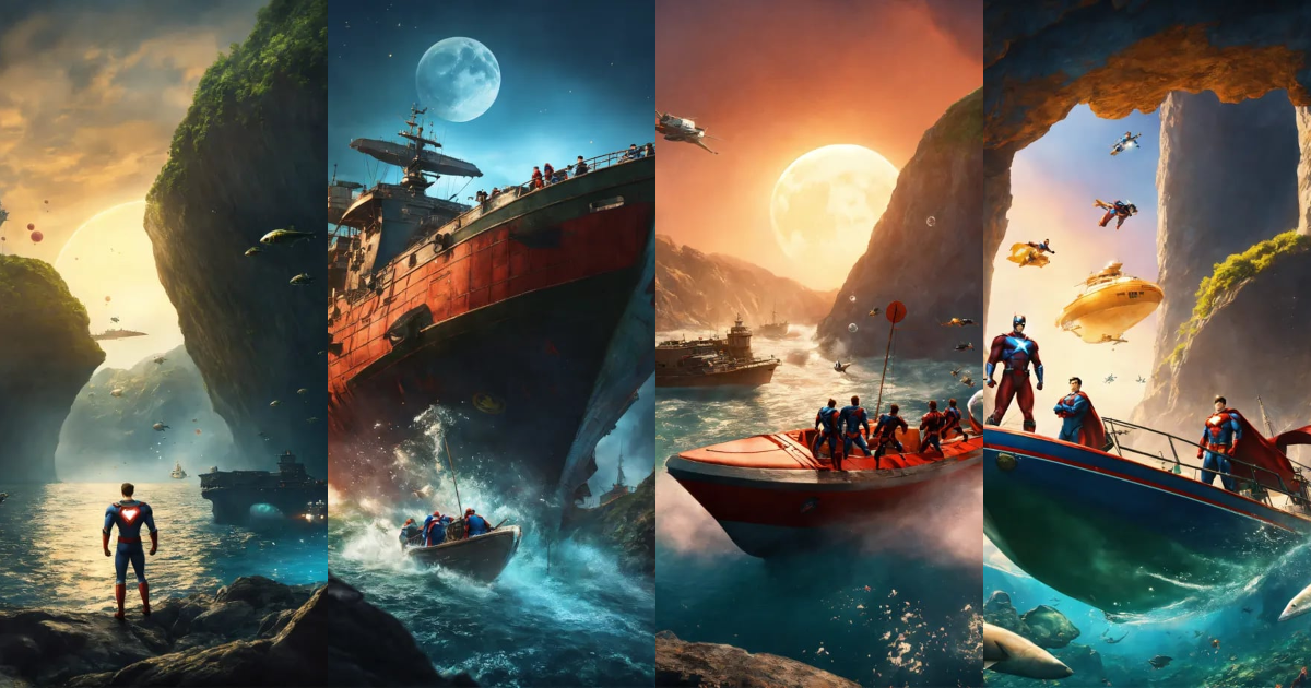 Lexica - Hyper-realistic animation, superheroes in sight, ready for war ...