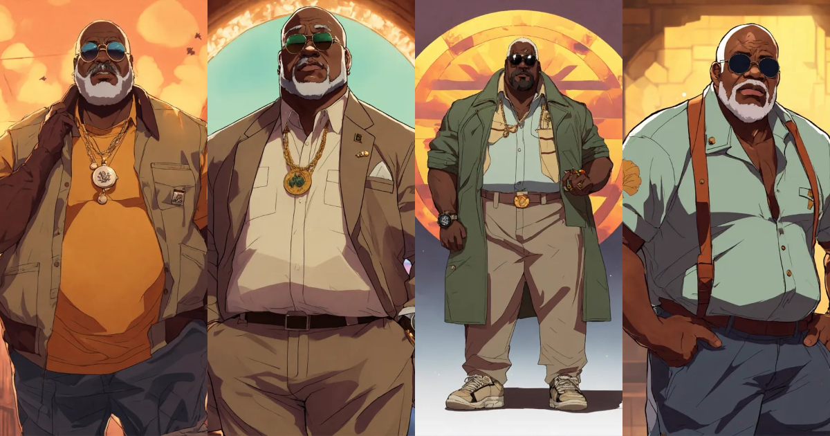 Lexica - Hip hop art style uncle ruckus full body
