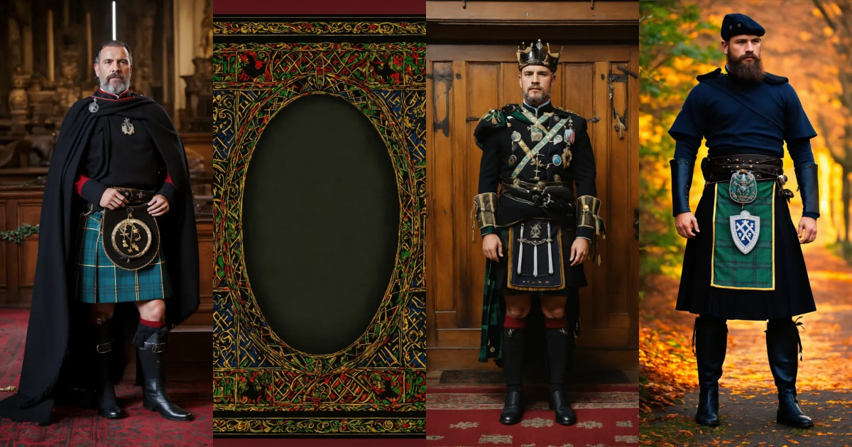 Lexica - A black king Gaelic kilt