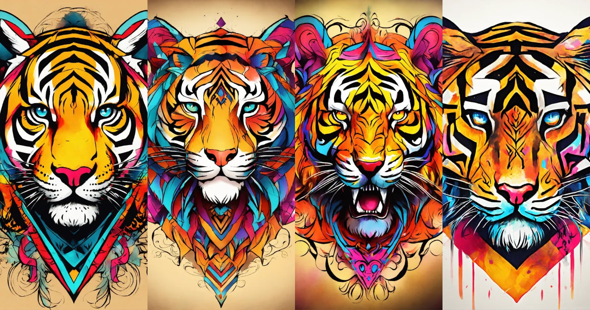 Lexica - Sketch tattoo drawing drawing style stylization bright colors ...