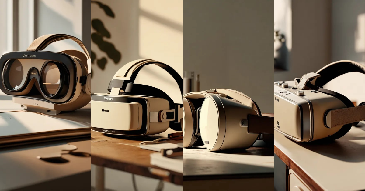 Lexica - A stunning, sleek beige VR headset designed by Dieter Rams ...