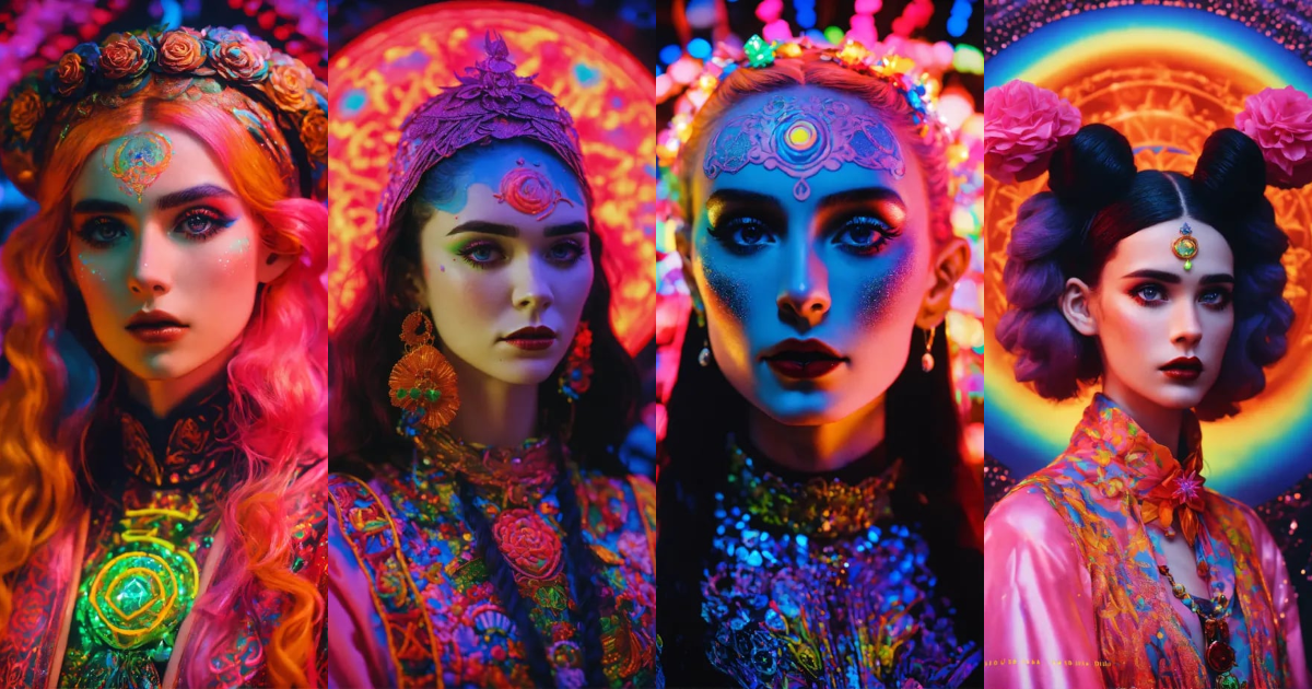 Lexica - Photorealistic 3D portrait of Gorgeous Goth Grimes in a folk ...