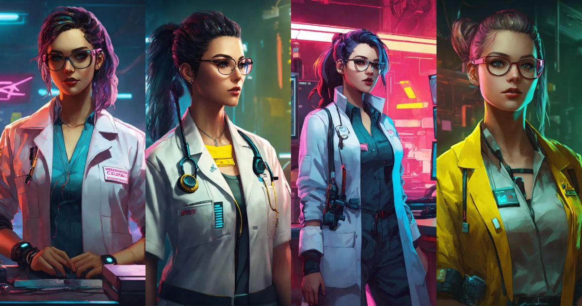 Lexica - Female sneaky college aged nerdy average looking cyberpunk lab ...