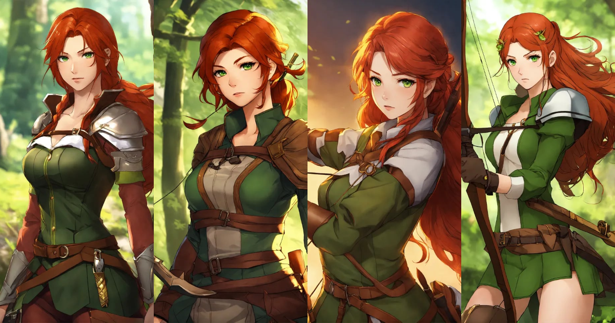 Lexica - Anime, rpg, character art, best quality, 18-year-old redhead ...