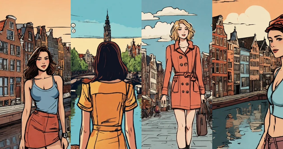 Lexica - A european comic style hand drawn cartoon of a hot girl ...