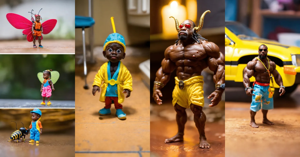 Lexica - 1 inch Bug size Shrunk tiny shrinking micro Rapper fairy toy ...