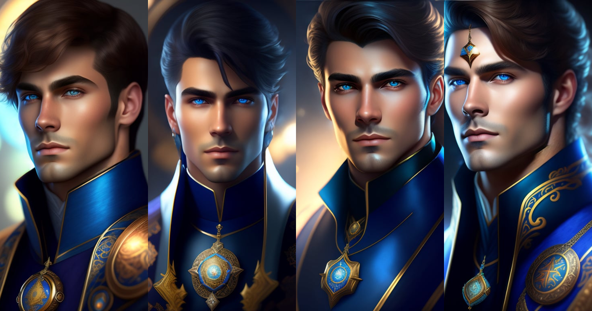 Lexica - Beautiful portrait of a handsome young male wizard wearing a ...