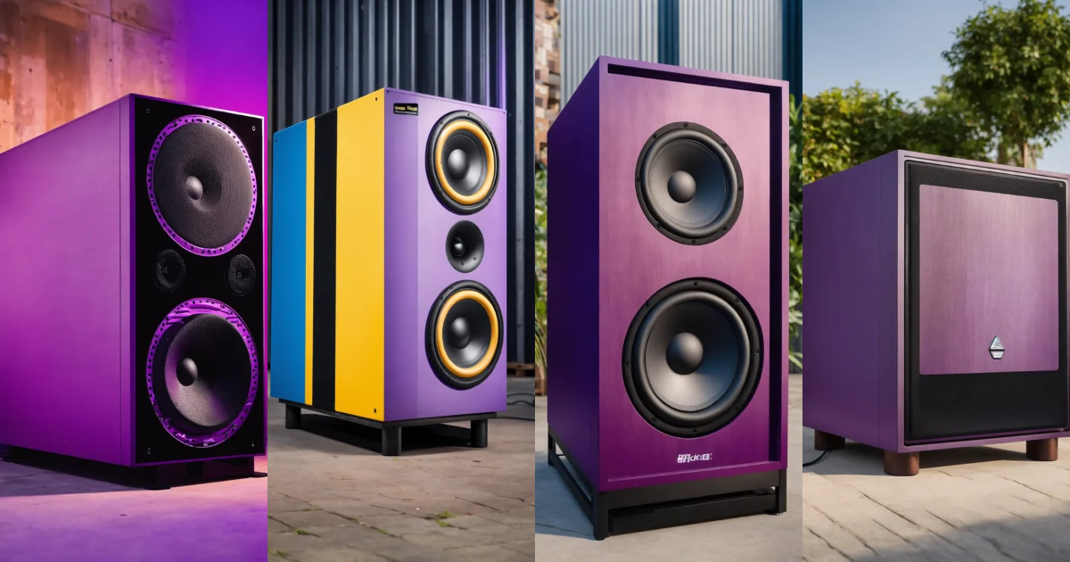 Lexica - A wooden passive subwoofer stand alone next to a warehouse ...