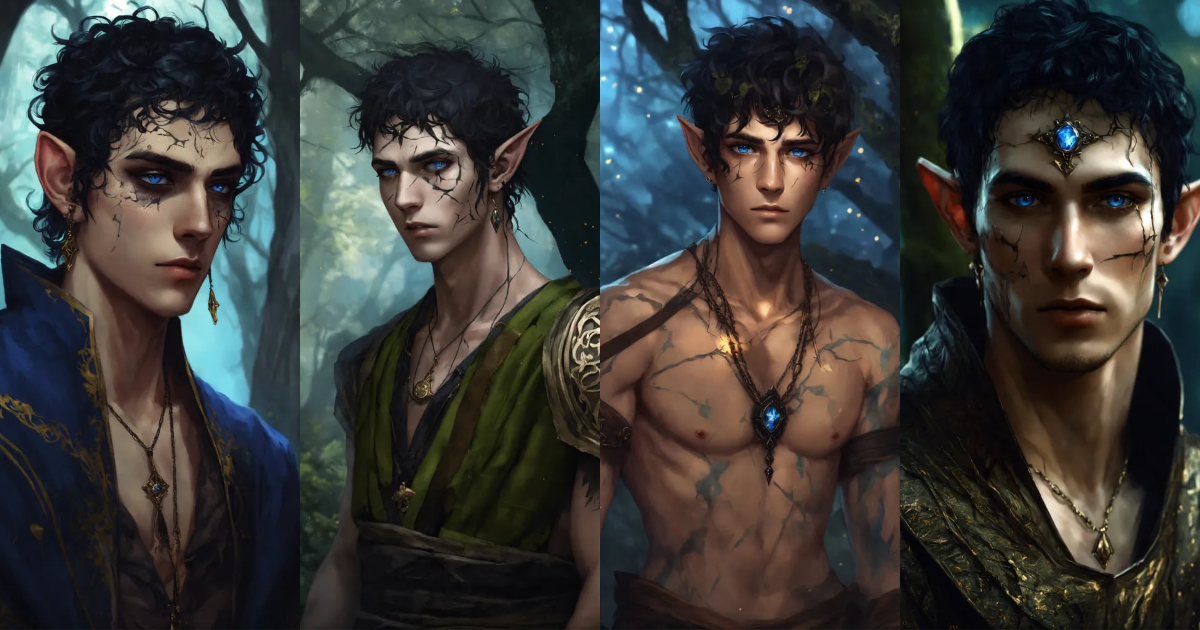 Lexica - Fantasy portrait of a gaunt male elf, sickly thin, scrawny ...