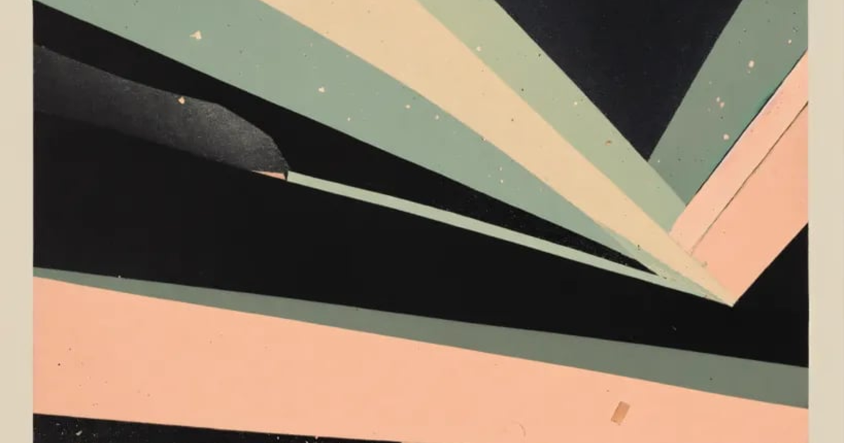Lexica - Album cover, Fragments, riso design, texture, pastels cream black,