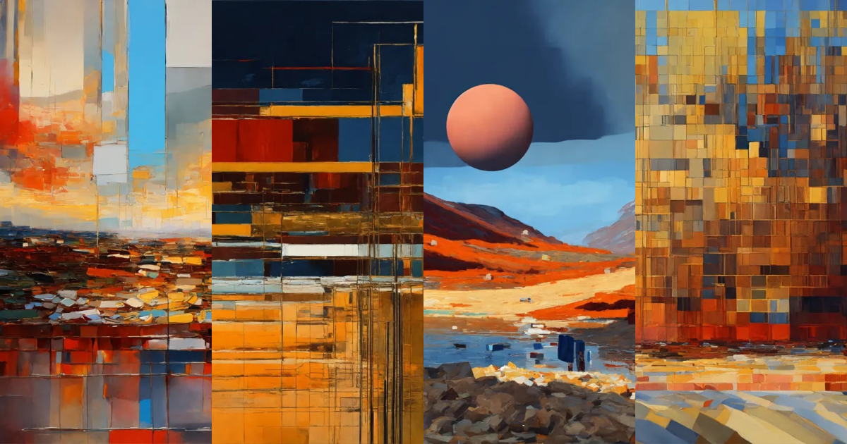 Lexica - Refyk Anadol style, recursive art, oil painting, recursive art ...