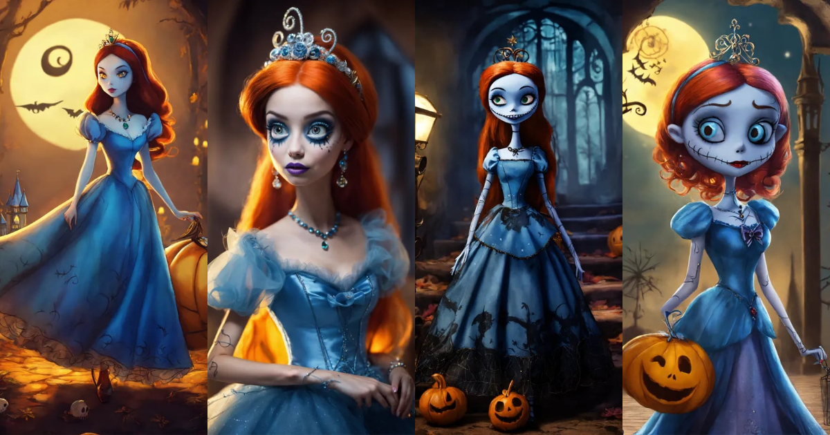 Lexica - Sally from nightmare before christmas as Cinderella, keep the ...