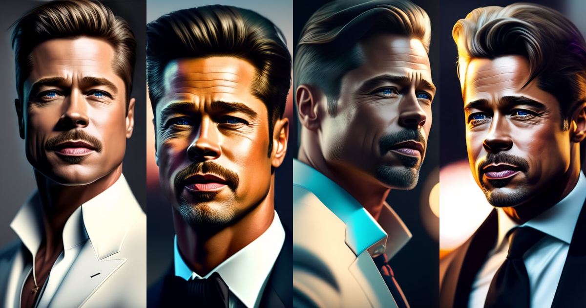 Lexica - Portrait of Brad Pitt as a joe biden. intricate artwork. by ...