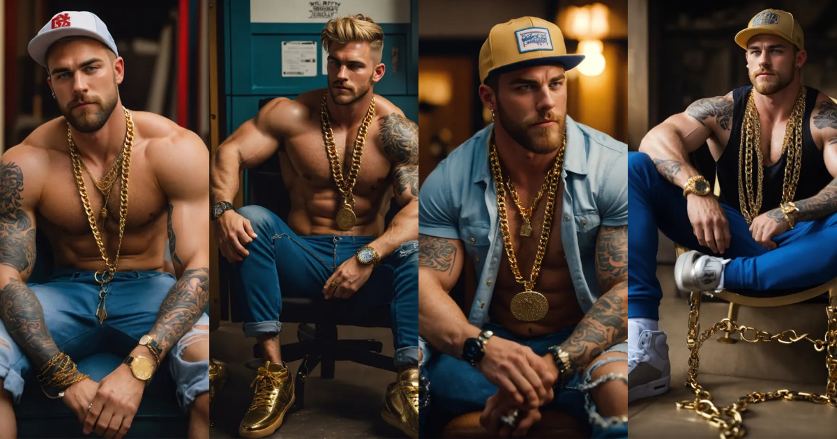 Lexica - Realistic photo of a masculine blonde haired, blue eyed, jock ...