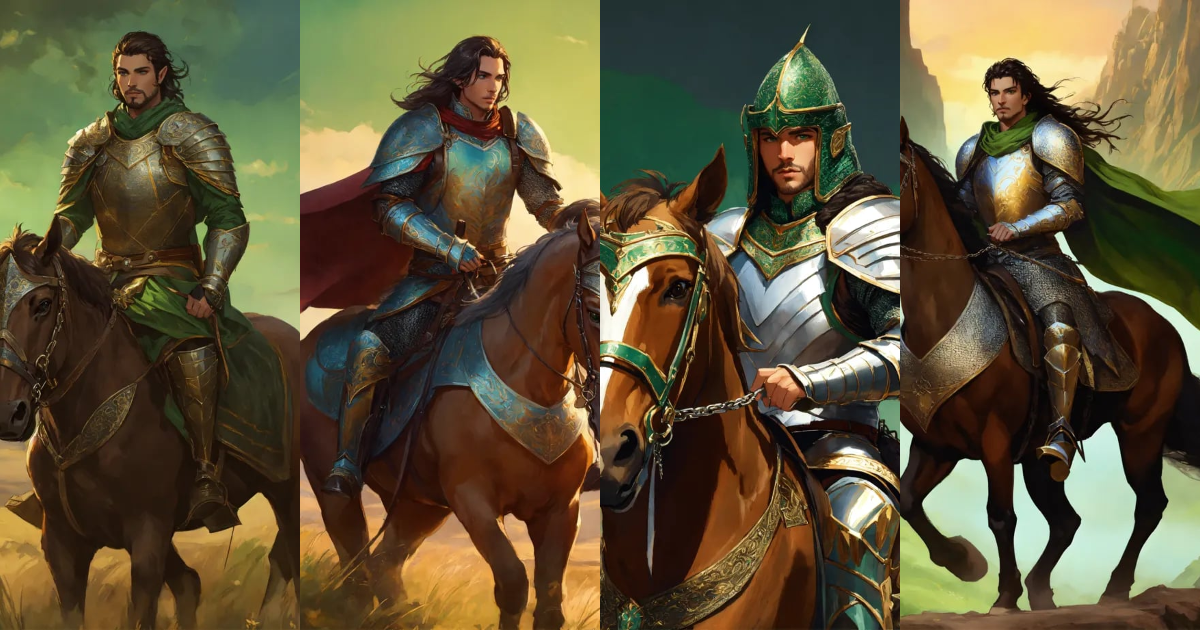 Lexica - A heavily armored Persian knight male elf in chain mail armor ...