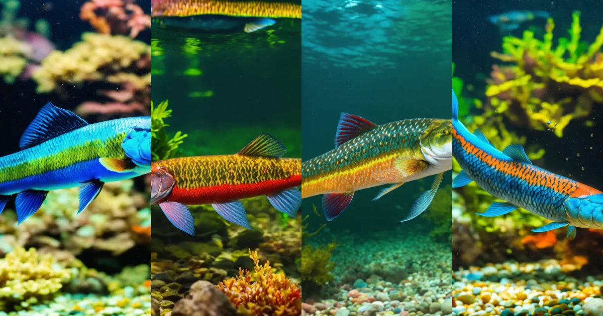 Lexica - Colorful full body Gar fish