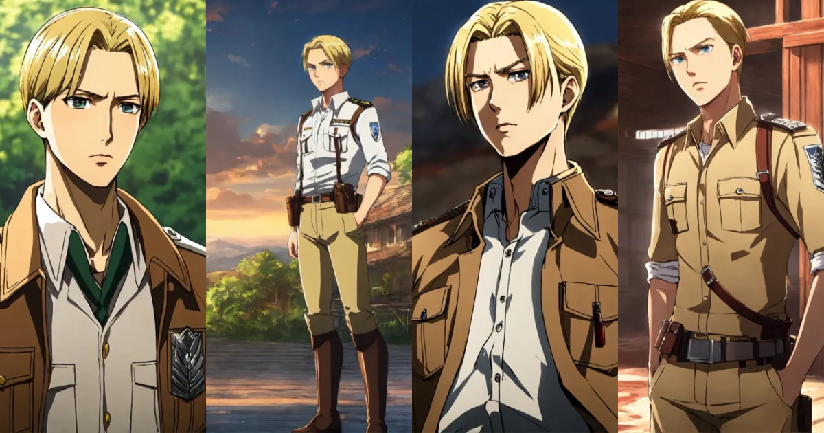 Lexica - Commander erwin, attack on titan, with his hands in his pockets,