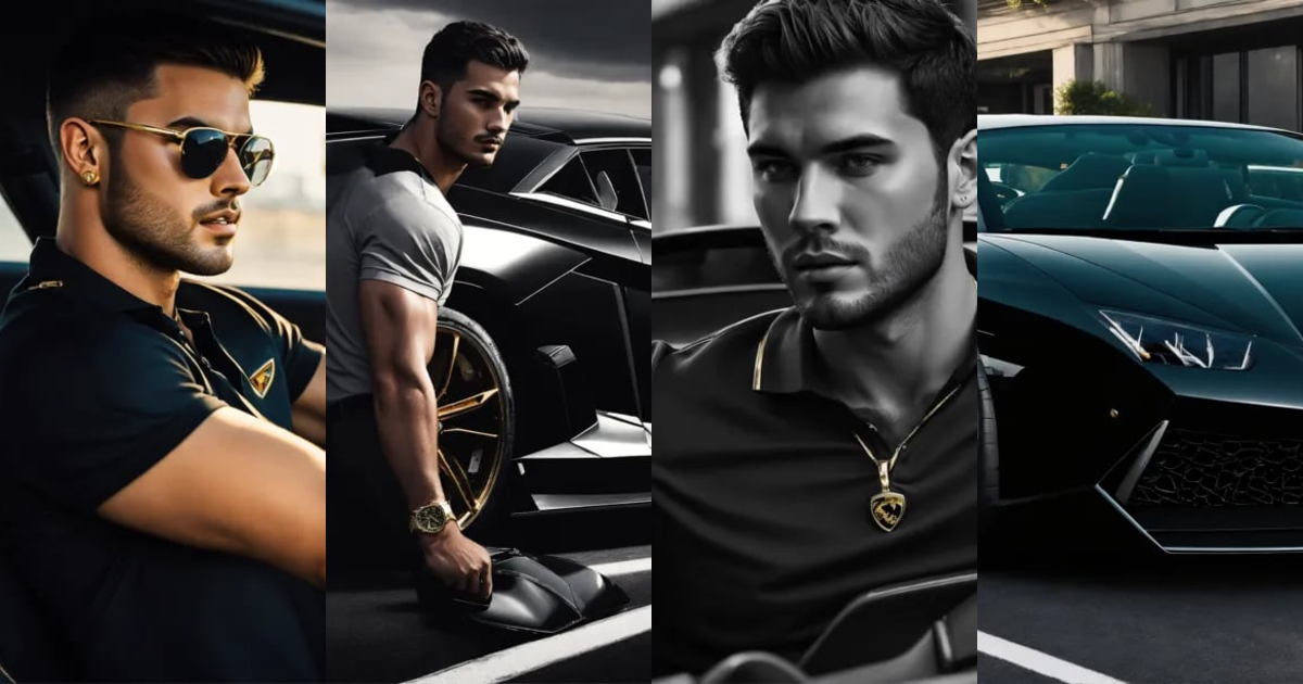 Lexica - Black and white illustration of male confident 27 year old ...