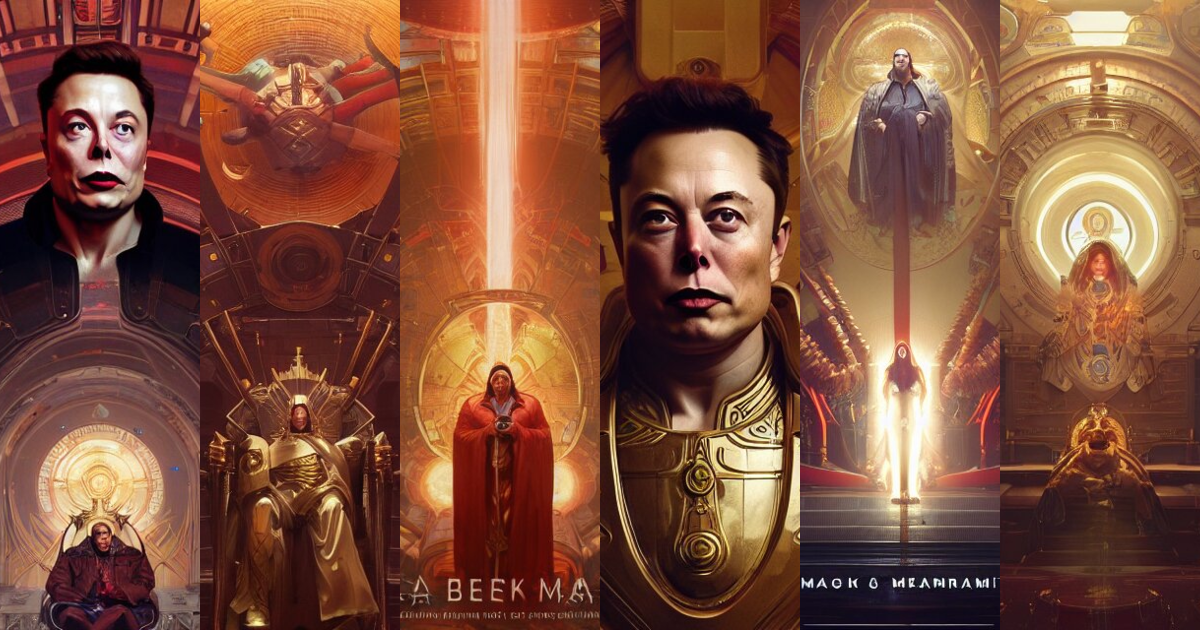Lexica - Elon musk as the god emperor of mankind by greg rutkowski ...