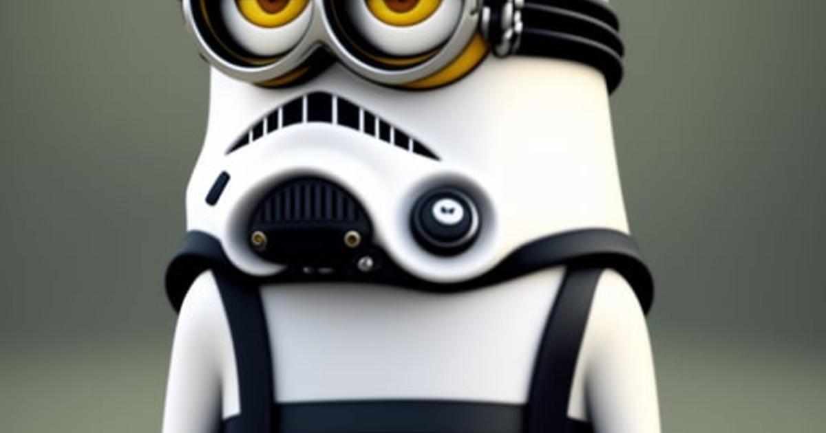 Lexica - A Minion wearing the clothes of a stormtrooper