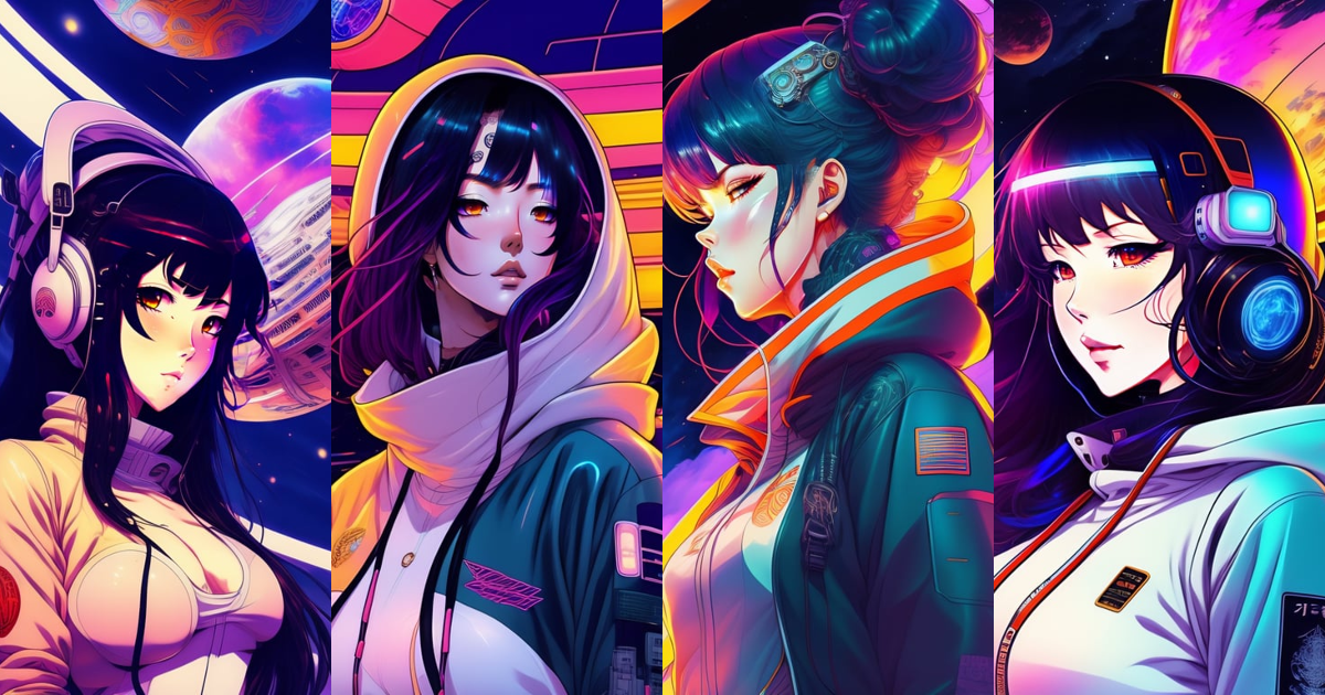 Lexica - Anime style. cluttered starship interior; by kaethe butcher ...