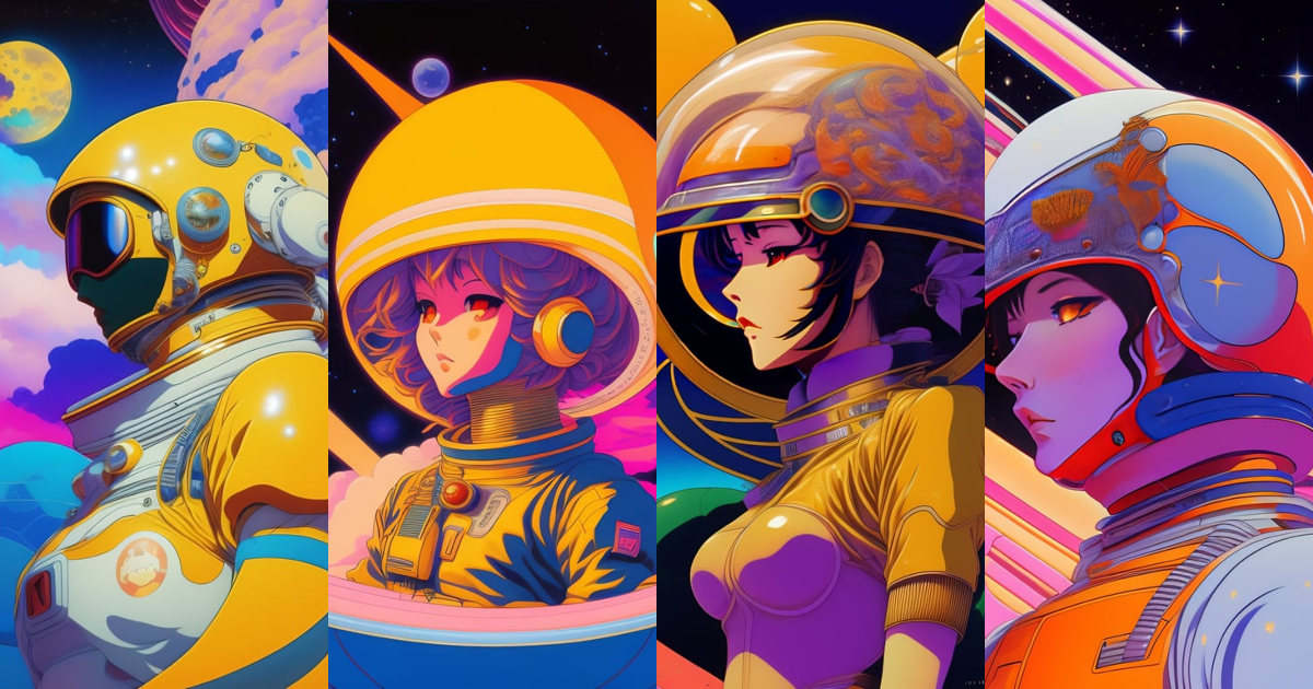 Lexica - 90s anime vintage anime a horrorAstronaut meditating in front ...