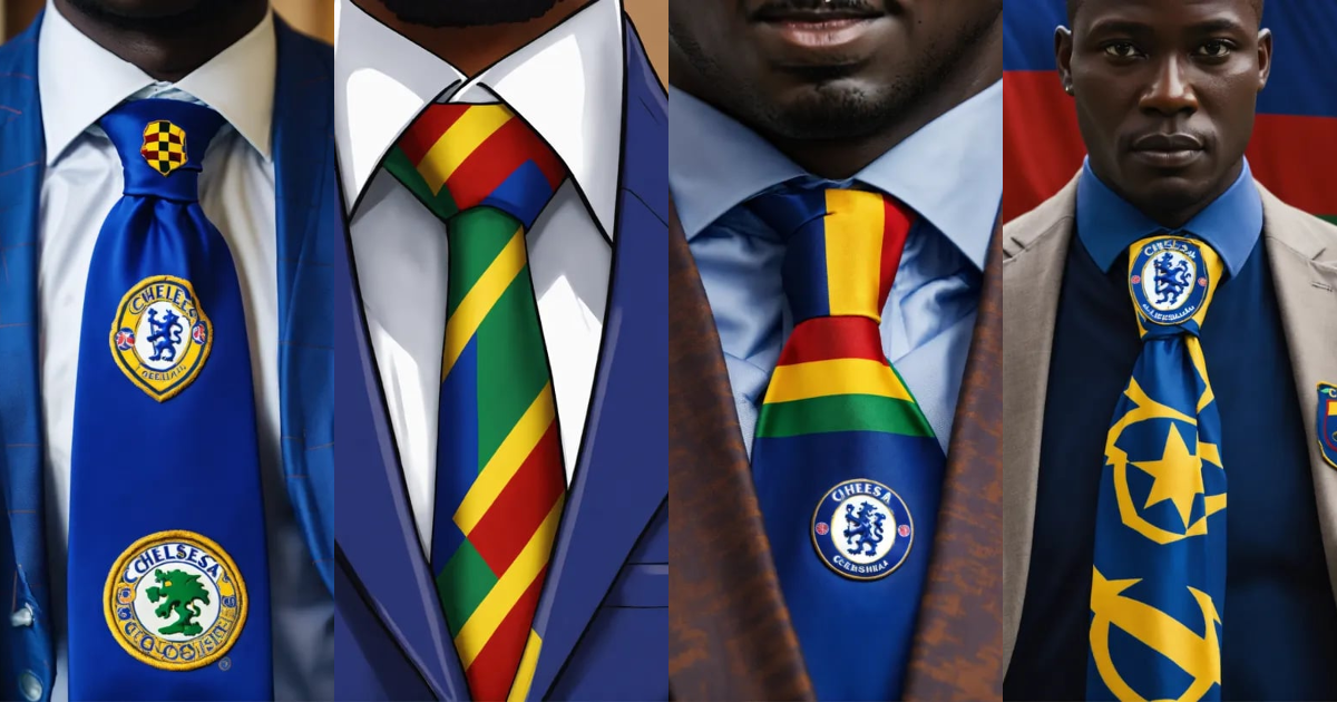 Lexica - Closeup of Faceless African lawyer dressed in a Chelsea soccer ...