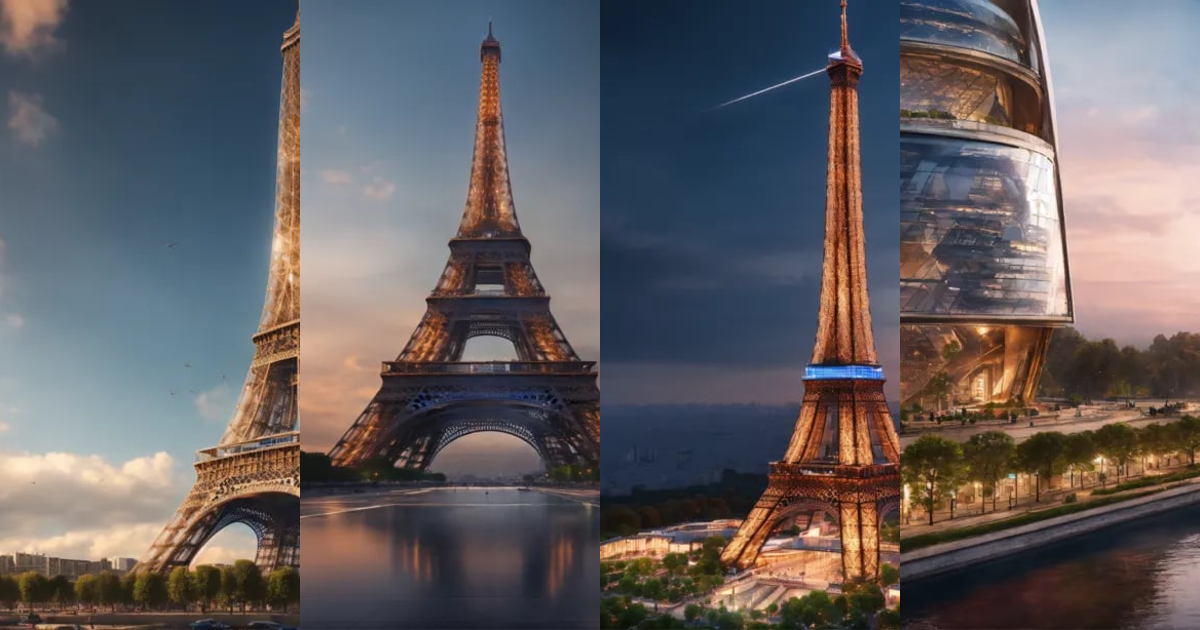 Lexica - Realistic photo of a futuristic skyscraper inspired by Eiffel ...