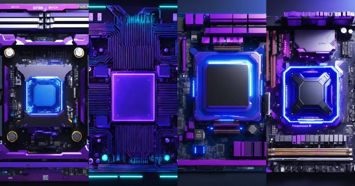 Lexica - Big motherboard with fans, processor, chip, connected geometry ...