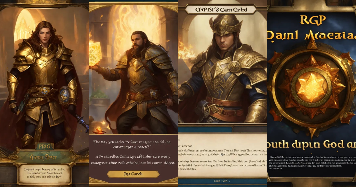 Lexica - RPG card template, fantasy, magic, gold, magic the gathering ...