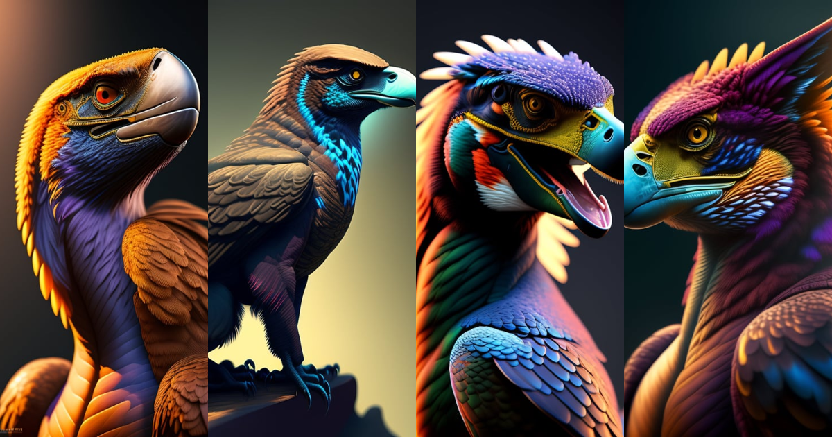 Lexica - Figure fluid of a raptor creature