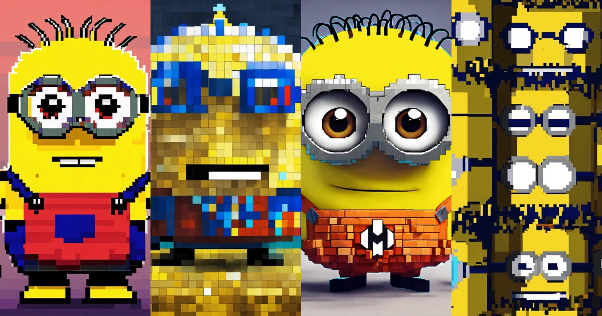 Lexica - Make a minion in a NFT pixelated style