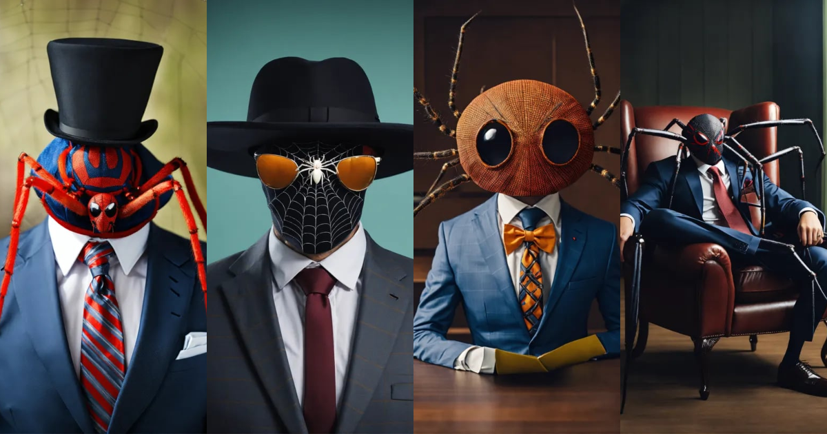 Lexica - Spider dressed as businessman