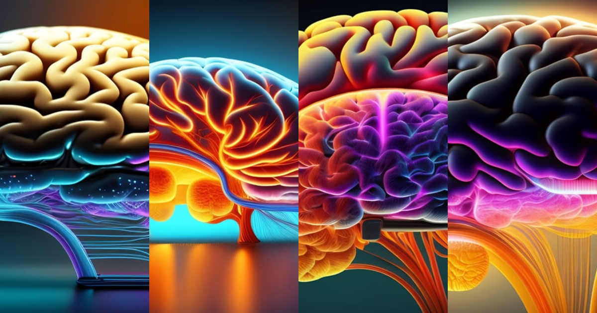 Lexica - Human brain with luminous neural pathways with a connected ...