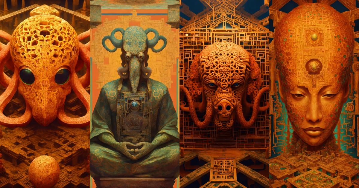 Lexica - Taoist monk octopus tesseract body fractal three point ...