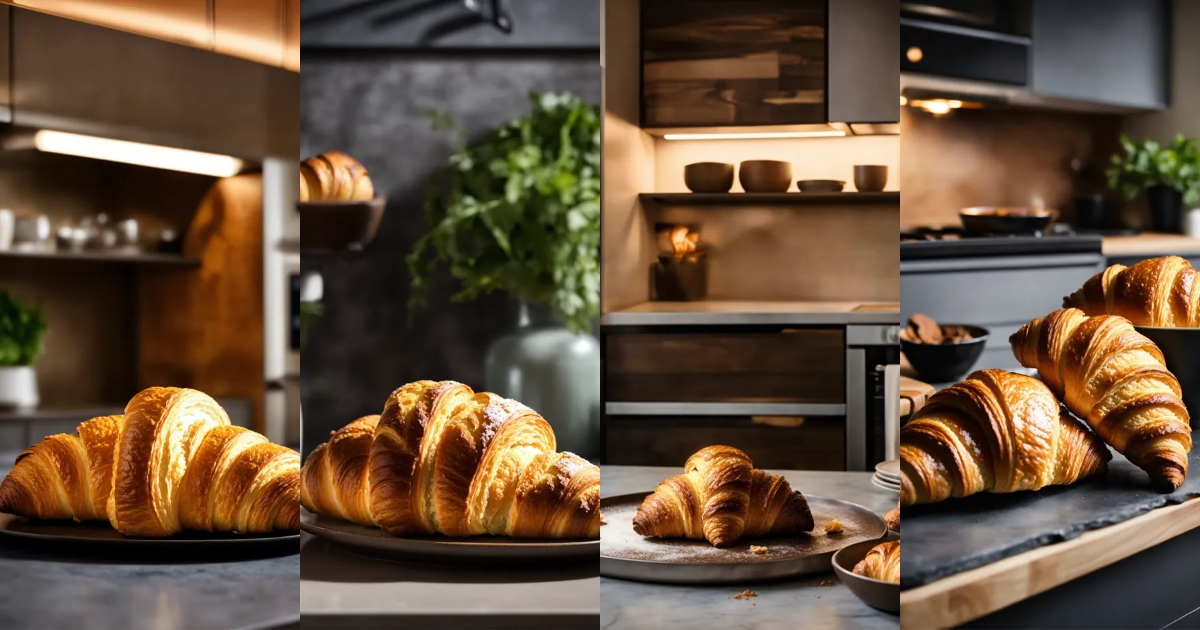 Lexica - Croissant in a modern kitchen just baked