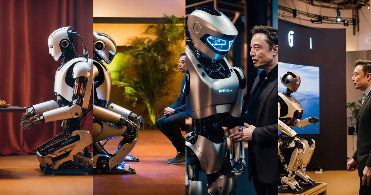Lexica - Elon Musk and a robot granting each other with Namaste