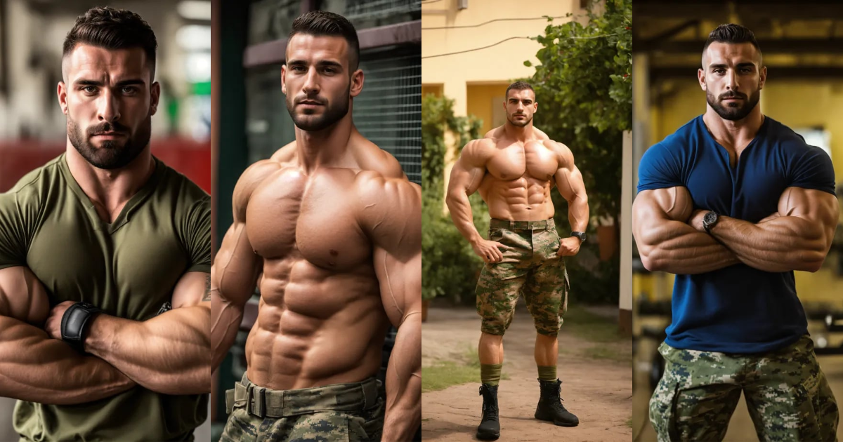 Lexica - 30-year-old Italian man with big muscles, big bodybuilder ...