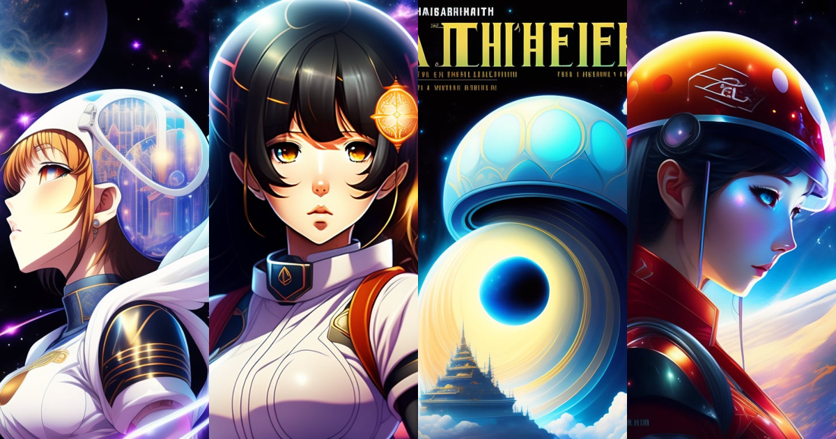 Lexica - Aether written under brain with manga background