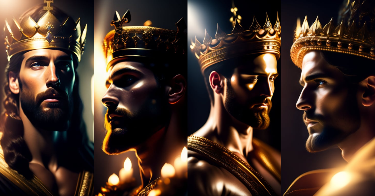 Lexica - Jesus, king, crown of thorns, realistic photography, shining ...