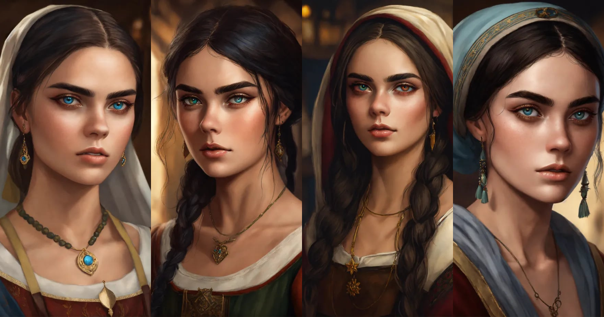 Lexica - Portrait of Cara Delevigne, medieval peasant woman, medieval ...