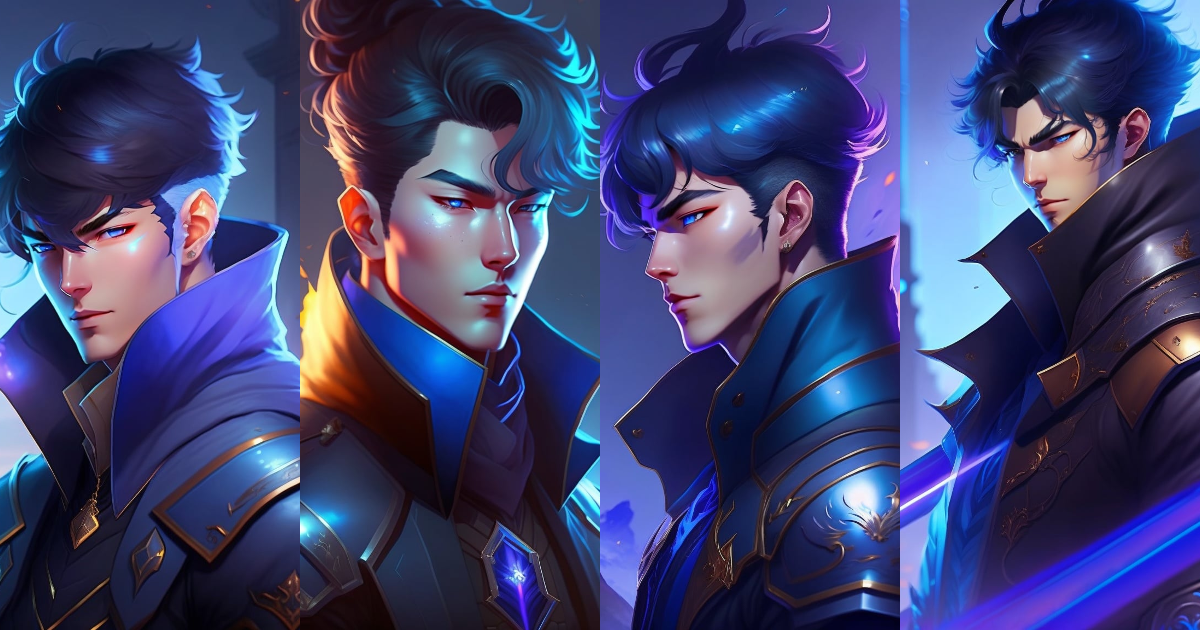 Lexica - Sung Jin Woo, Solo Leveling, Stylish, Blue eyes, Strong Power ...