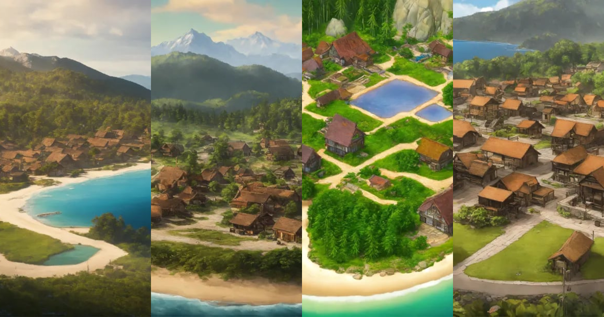 Lexica - Streetmap of coastal Colonial frontier hamlet surrounded by ...