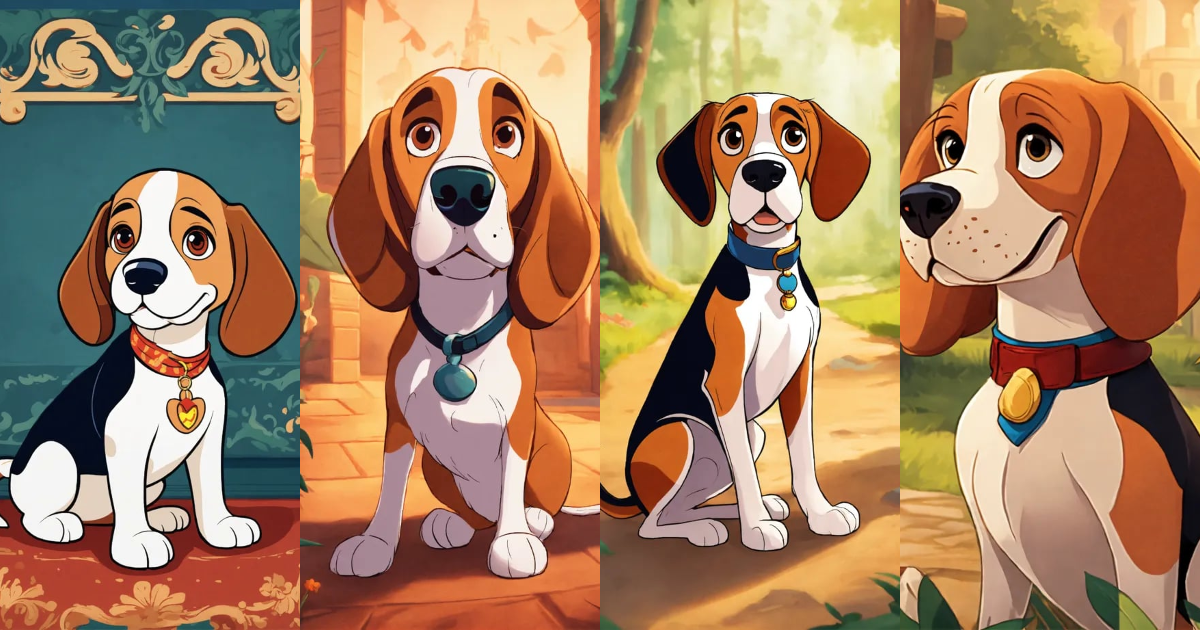 Lexica - Beagle on a Disney cartoon poster in Disney style