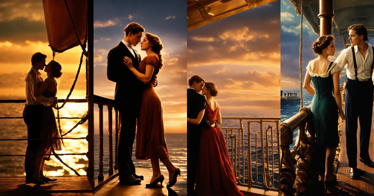 Lexica - The pose from the movie Titanic features the iconic image of ...