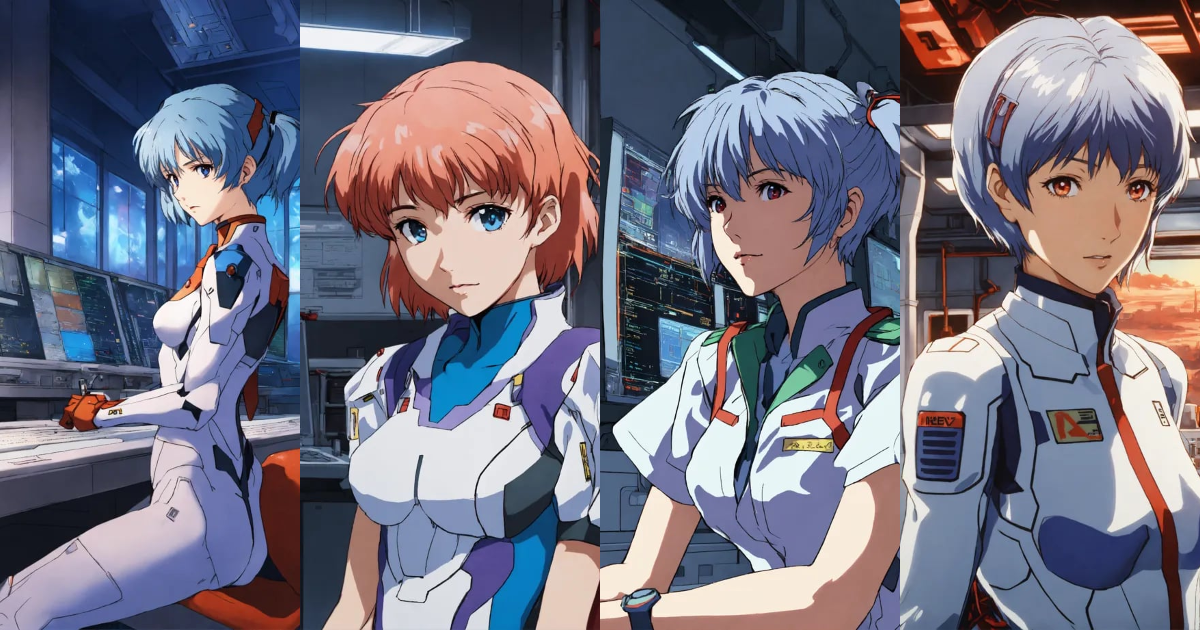 Lexica - Portrait of Rei Ayanami from Neon Genesis Evangelion, inside ...