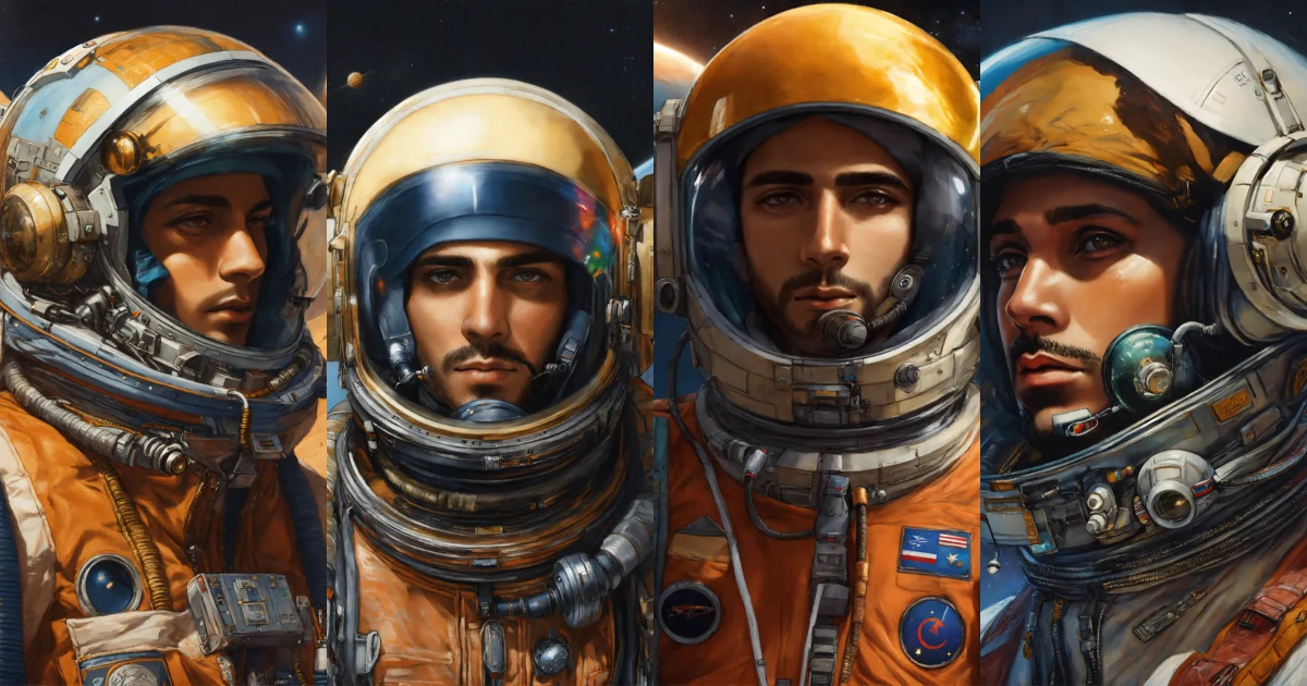 Lexica - Arab male pilot wearing a space flight suit, coriolis the ...